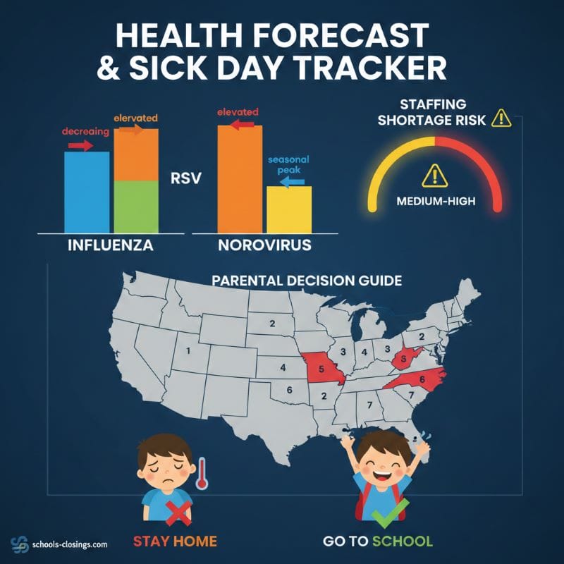 Health Forecast & Sick Day Tracker: March 4, 2026 - School Closings