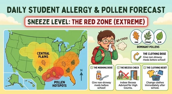 Daily Student Allergy & Pollen Forecast for March 7, 2026 - School Closings